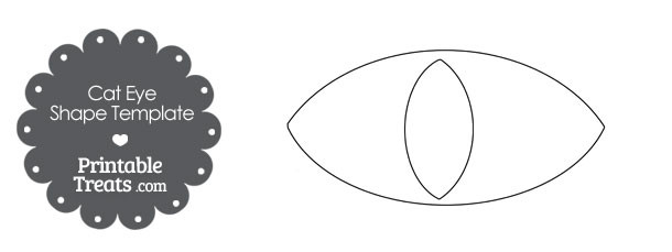Cat Eye Shape Template Printable Treats