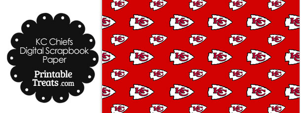 Kansas City Chiefs Logo Digital Paper — Printable Treats.com