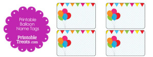 Printable Balloon Name Tags — Printable Treats.com