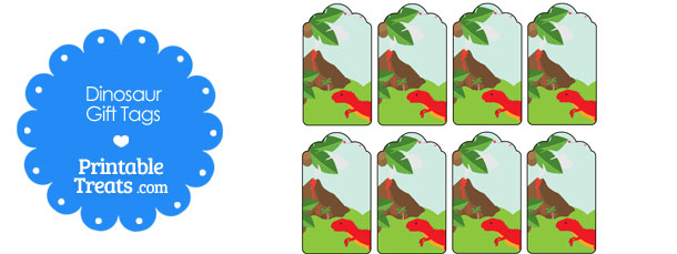 Printable Dinosaur Gift Tags — Printable Treats.com