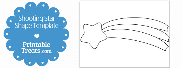 Shooting Star Shape Template Printable Treats