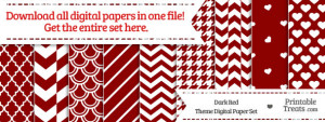 26 Dark Red Digital Paper Set Download — Printable Treats.com