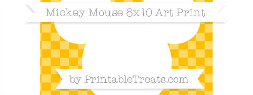 Free Amber Checker Pattern Mickey Mouse 8×10 Art Print — Printable ...