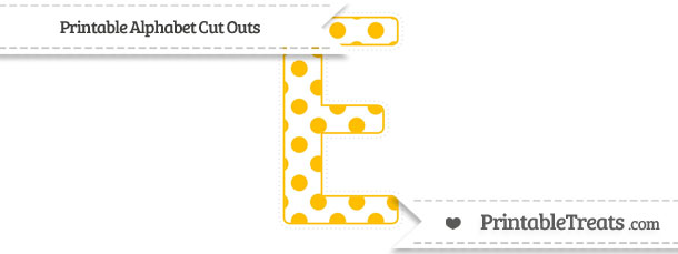 Free Amber Dotted Pattern Extra Large Capital Letter E Cut Outs ...