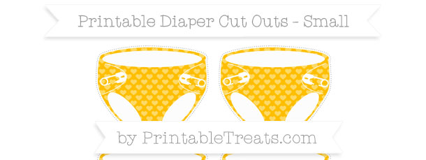 Amber Heart Pattern Small Baby Diaper Cut Outs — Printable Treats.com