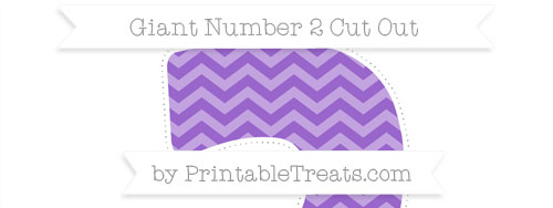 Amethyst Chevron Giant Number 2 Cut Out — Printable Treats.com