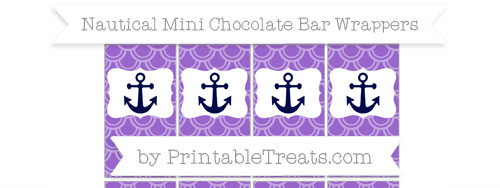 Amethyst Fish Scale Pattern Nautical Mini Chocolate Bar Wrappers ...