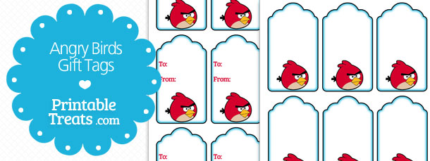 Angry Birds Printable Gift Tags — Printable Treats.com