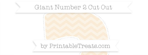 Antique White Chevron Giant Number 2 Cut Out — Printable Treats.com
