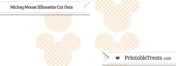 Antique White Dotted Pattern Small Mickey Mouse Silhouette Cut Outs ...