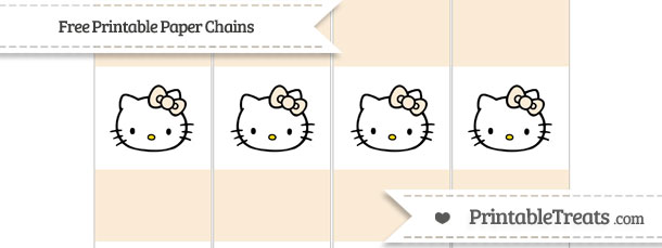 Free Antique White Hello Kitty Paper Chains — Printable Treats.com