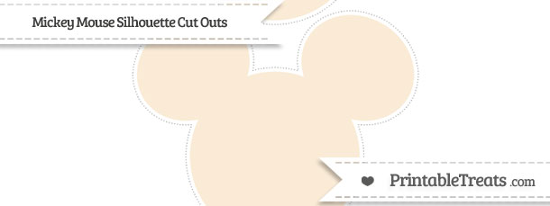 Antique White Large Mickey Mouse Silhouette Cut Outs — Printable Treats.com
