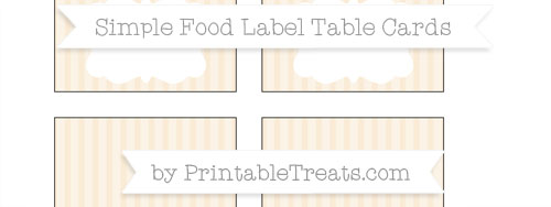 Free Antique White Thin Striped Pattern Simple Food Labels — Printable ...