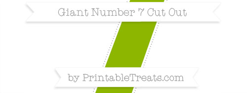Apple Green Giant Number 7 Cut Out — Printable Treats.com