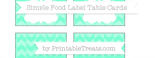 Free Aquamarine Herringbone Pattern Simple Food Labels — Printable ...