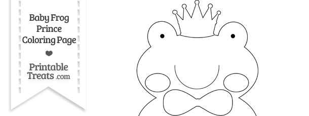 Baby Frog Prince Kids Coloring Page — Printable Treats.com