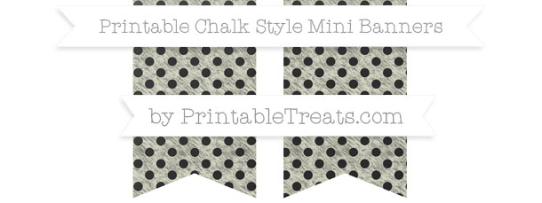 Beige Polka Dot Chalk Style Mini Banners — Printable Treats.com