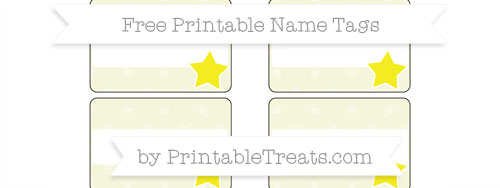 Free Beige Star Pattern Star Name Tags — Printable Treats.com