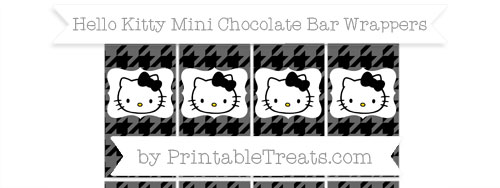 Free Black Houndstooth Pattern Hello Kitty Mini Chocolate Bar Wrappers ...