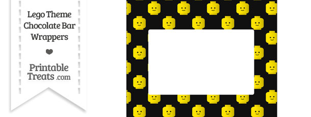 Black Lego Theme Chocolate Bar Wrappers — Printable Treats.com