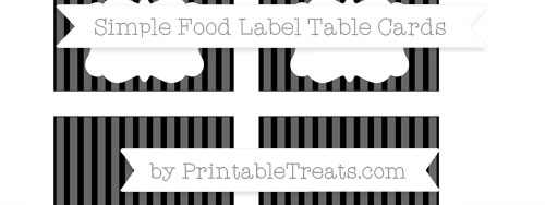 Free Black Thin Striped Pattern Simple Food Labels — Printable Treats.com