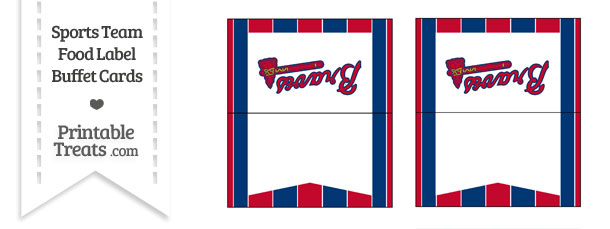 Braves Food Label Buffet Cards — Printable Treats.com