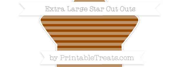 Brown Horizontal Striped Extra Large Star Cut Outs — Printable Treats.com