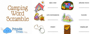 Camping Word Scramble — Printable Treats.com