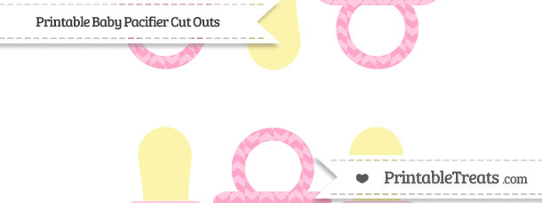 Carnation Pink Herringbone Pattern Small Baby Pacifier Cut Outs ...