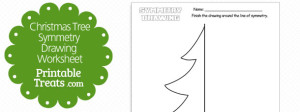 Christmas Tree Symmetry Drawing Worksheet — Printable Treats.com