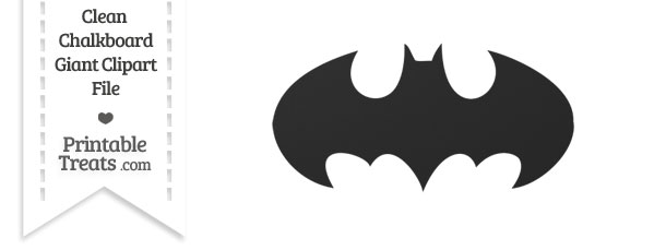 Old Paper Giant Batman Symbol Clipart — Printable Treats.com