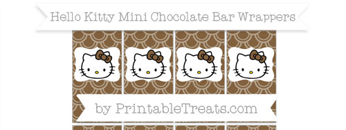 Free Coyote Brown Fish Scale Pattern Hello Kitty Mini Chocolate Bar ...