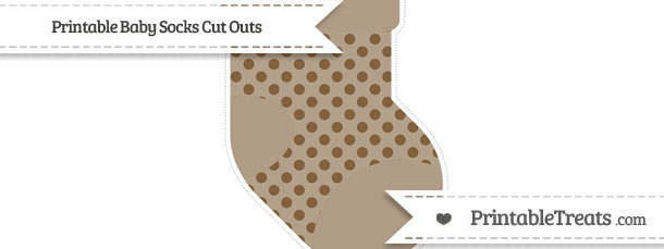 Coyote Brown Polka Dot Extra Large Baby Socks Cut Outs — Printable ...