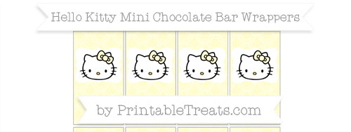 Free Cream Fish Scale Pattern Hello Kitty Mini Chocolate Bar Wrappers ...