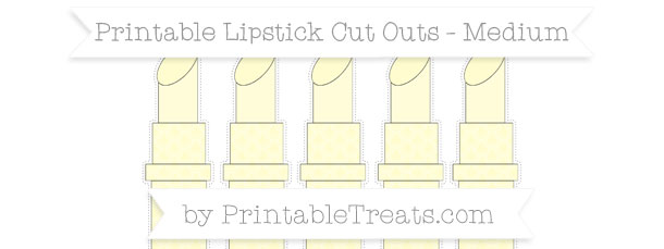Cream Fish Scale Pattern Medium Lipstick Cut Outs — Printable Treats.com