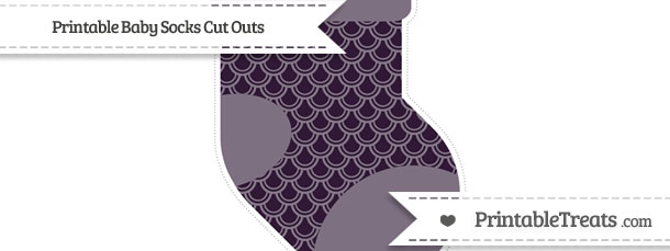 Dark Purple Fish Scale Pattern Extra Large Baby Socks Cut Outs ...