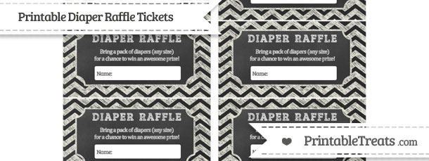 Free Diaper Raffle Tickets with Ivory Chevron Chalk — Printable Treats.com