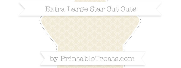 Eggshell Fish Scale Pattern Extra Large Star Cut Outs — Printable ...