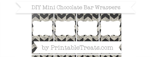 Eggshell Herringbone Pattern Chalk Style DIY Mini Chocolate Bar ...