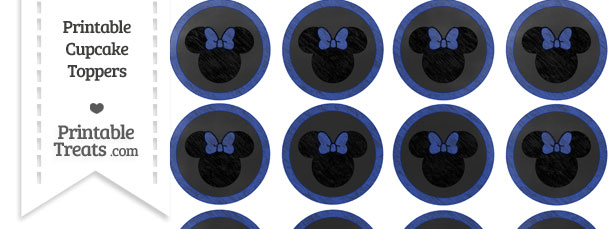 Free Egyptian Blue Chalk Theme Minnie Mouse Cupcake Toppers — Printable ...
