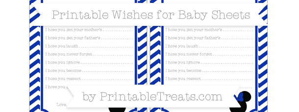 Egyptian Blue Chevron Minnie Mouse Wishes for Baby Sheets — Printable ...