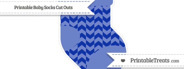 Egyptian Blue Herringbone Pattern Extra Large Baby Socks Cut Outs ...