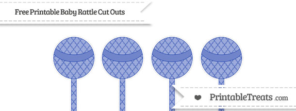Egyptian Blue Moroccan Tile Small Baby Rattle Cut Outs — Printable ...