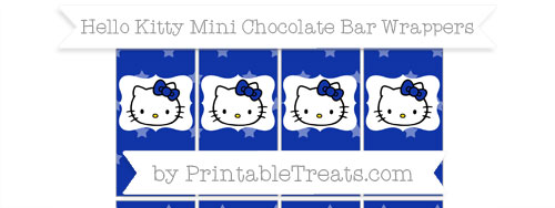 Free Egyptian Blue Star Pattern Hello Kitty Mini Chocolate Bar Wrappers ...
