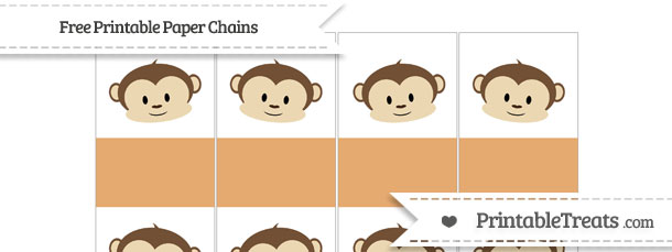 Fawn Boy Monkey Paper Chains — Printable Treats.com