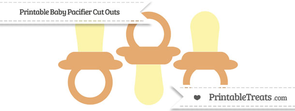 Fawn Small Baby Pacifier Cut Outs — Printable Treats.com