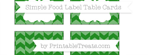 Free Forest Green Herringbone Pattern Simple Food Labels — Printable ...
