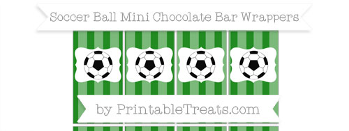 Free Forest Green Striped Soccer Ball Mini Chocolate Bar Wrappers ...