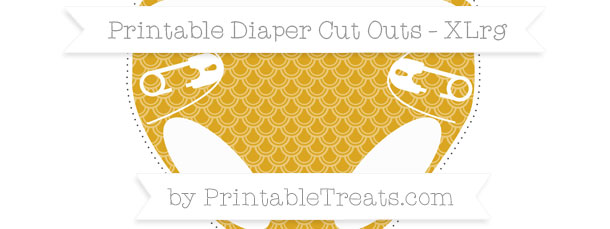 Gold Fish Scale Pattern Extra Large Baby Diaper Cut Outs — Printable ...
