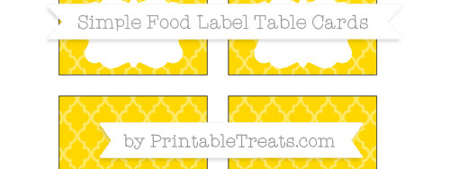 Free Gold Moroccan Tile Simple Food Labels — Printable Treats.com